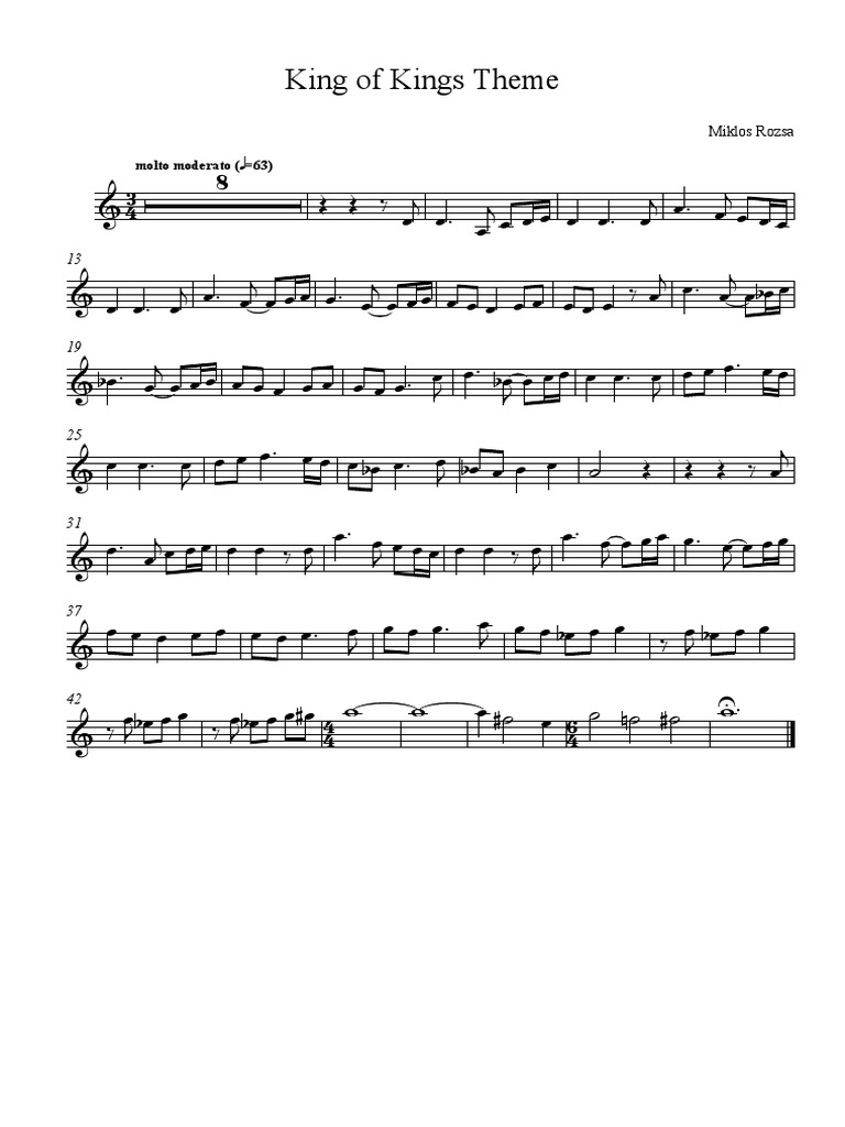 King of Kings Theme | PDF