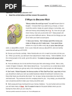 We Won The Lottery!: Lesson Description | PDF | Lottery | Verb