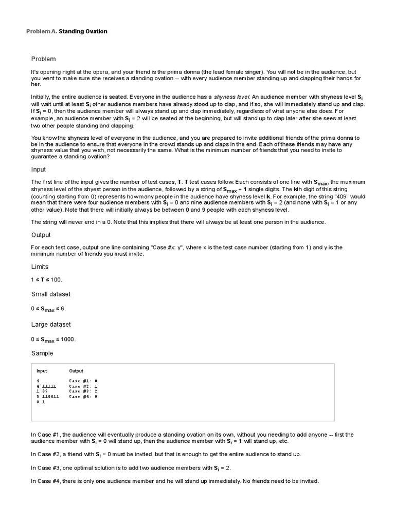Dashboard - Qualification Round 2015 - Google Code Jam | PDF | Applied Mathematics | Theoretical ...