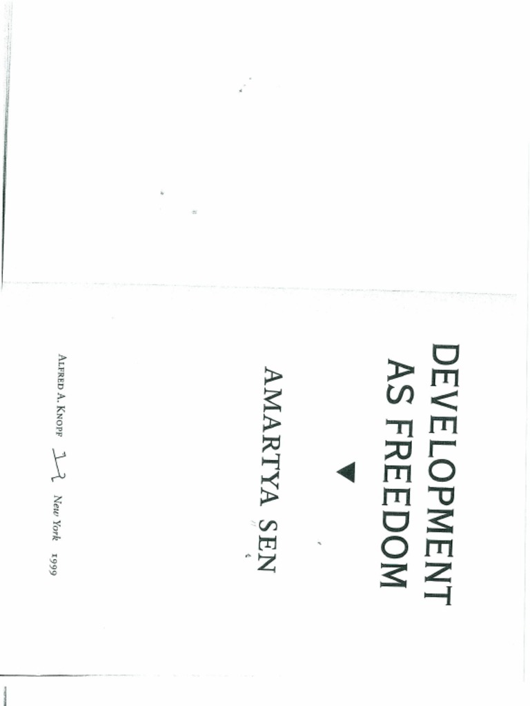 Amartya Sen - Development As Freedom, Chapters. 1 and 2 | PDF