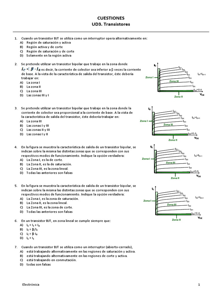 UD3-Transistores V4 EJERCICIOS PDF | PDF | Transistor | Mosfet