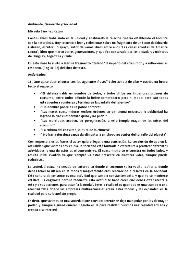 Ambiente tp3 Micaela | PDF | Autor | Moda