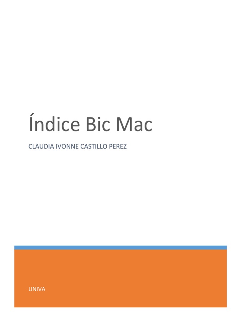 Indice Big Mac | PDF | Tipo de cambio | Mercado de divisas