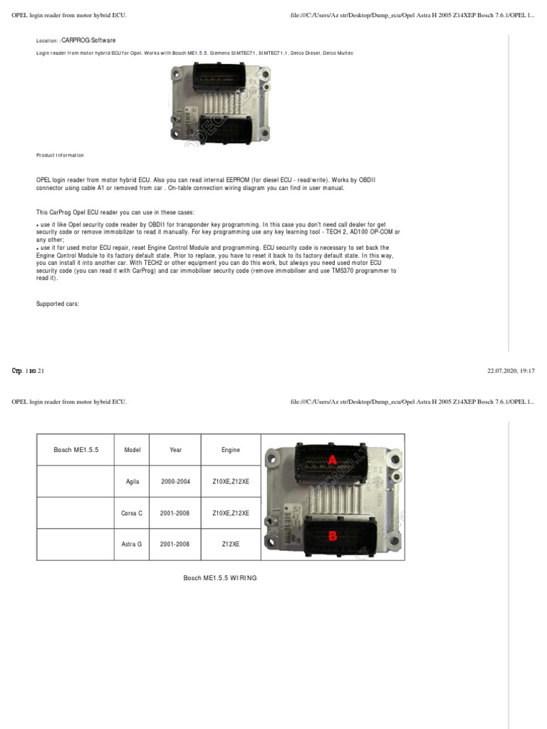 OPEL Login Reader From Motor Hybrid ECU. | PDF | Opel | Car ...
