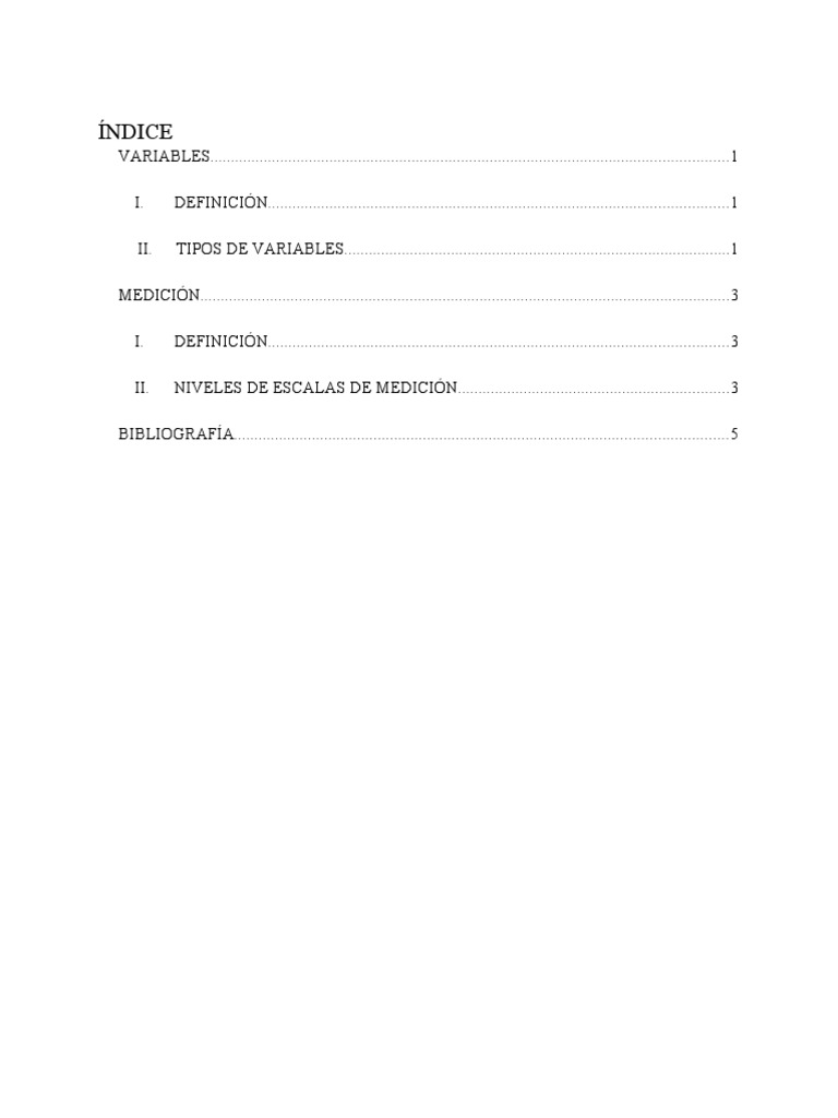 Variables Y Escalas De Medición Pdf Nivel De Medida Medición