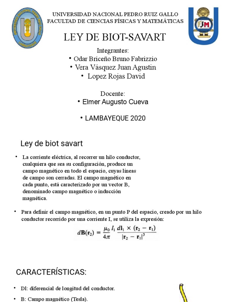Ley de Biot Savart | PDF | Campo magnético | Corriente eléctrica