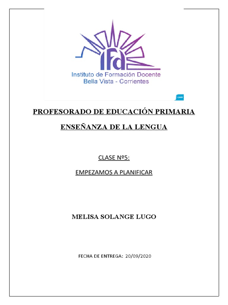 Planificación de Lengua 2º Grado | PDF | Educación primaria | Conceptos ...