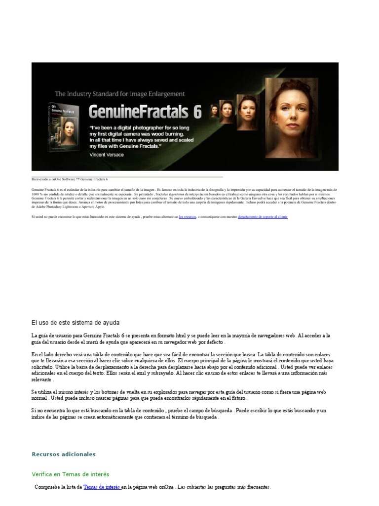 Genuine Fractals | PDF | Impresora (Computación) | Resolución de imagen