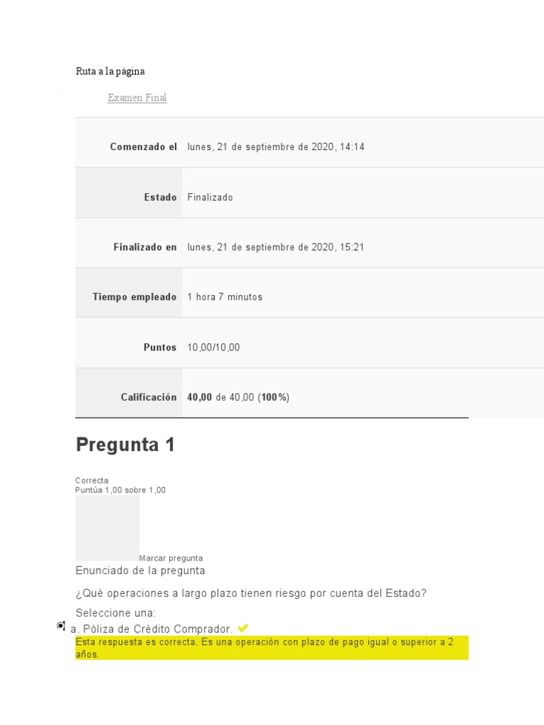 Examen Final Segundo Intento | PDF | Derecho