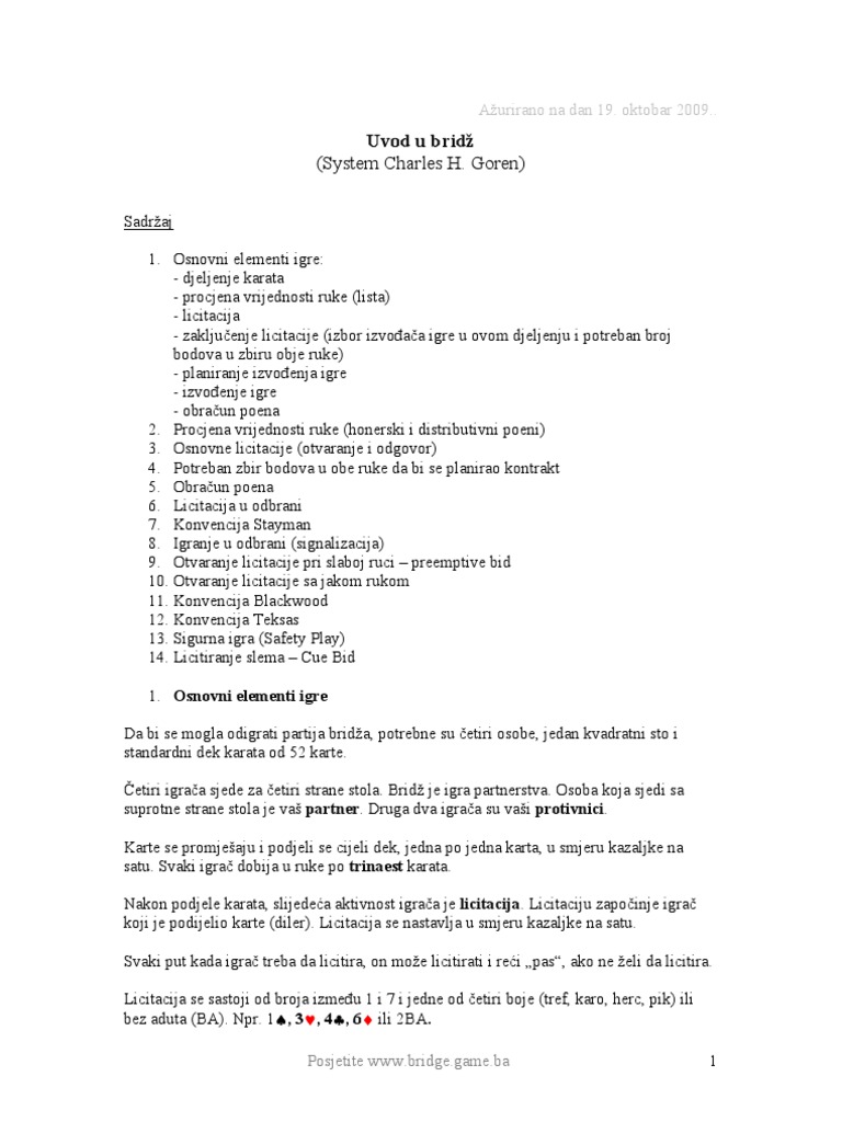 Bridz Uvod | PDF