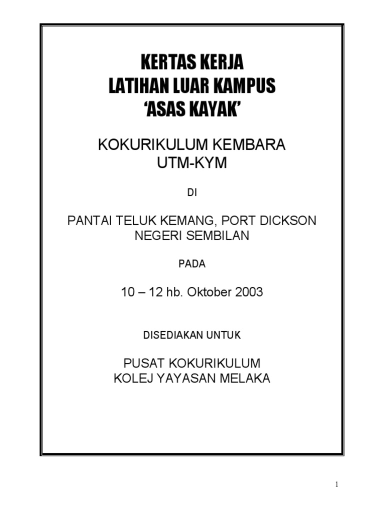 Ekspedisi Kayak UTM-KYM 2003 | PDF