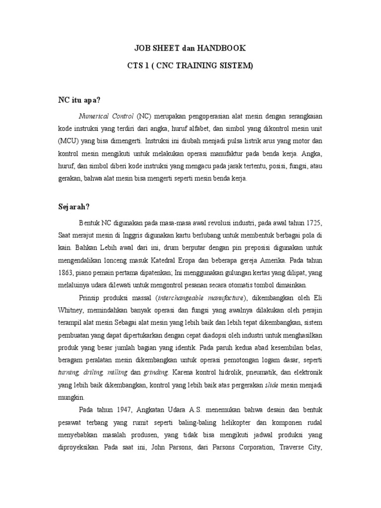 Jobsheet Inventor untuk CNC | PDF