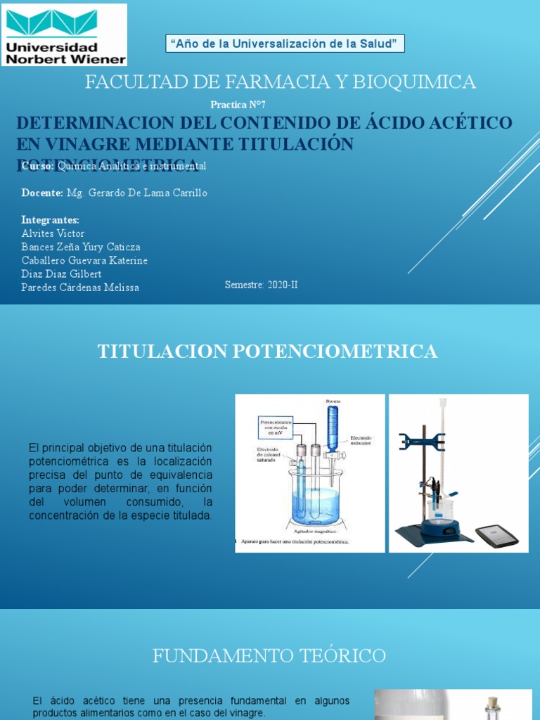 Exposición Analítica Práctica N7 | PDF | Valoración | Química