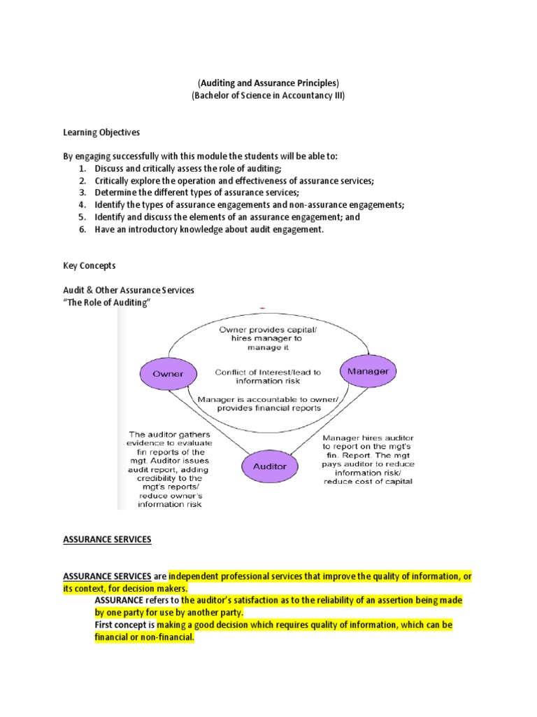 Auditing and Assurance Principles PDF | Download Free PDF | Financial ...
