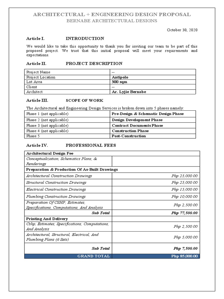 Architectural + Engineering Design Proposal | PDF | Engineering Design ...