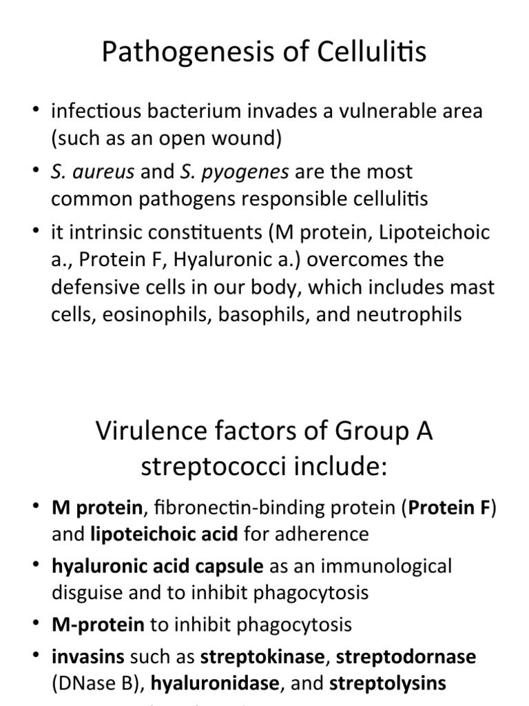 Pathogenesis Cellulitis | PDF