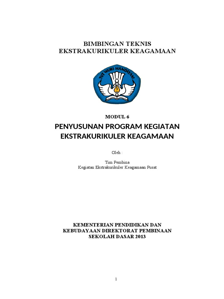 Program Kerja Ekstrakurikuler Keagamaan-Dikonversi | PDF