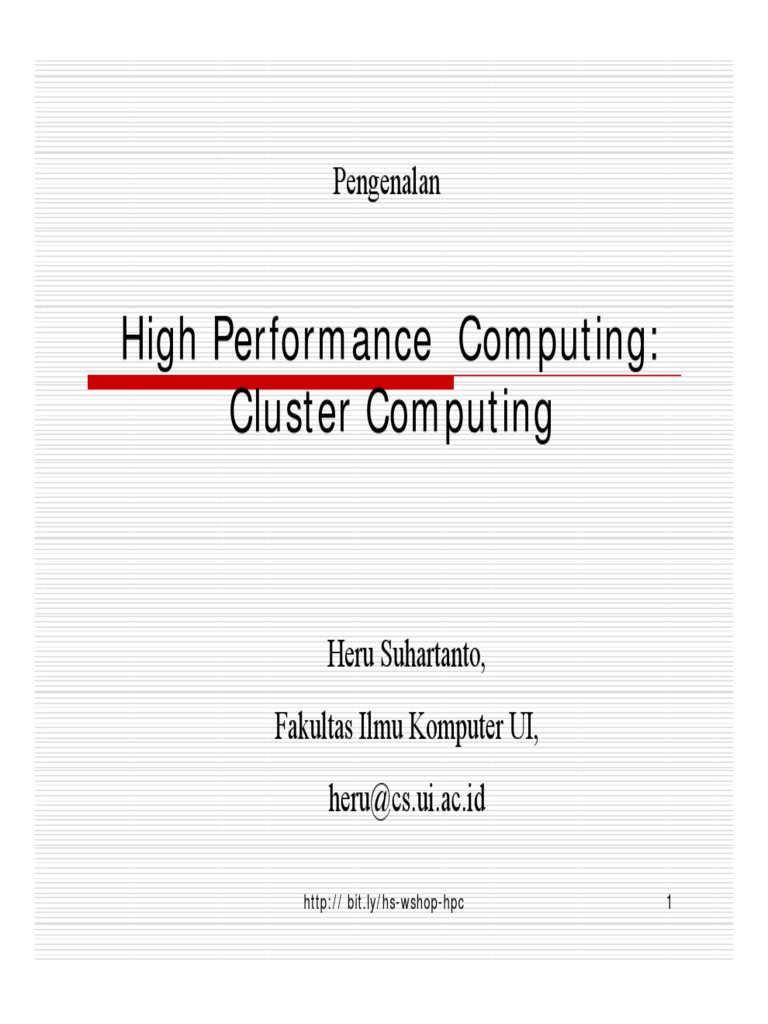 Intro Hpc Cluster Computing V2 Pdf Pdf Computer Cluster Message Passing Interface 4304