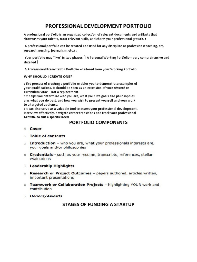 Professional Development Portfolio | PDF