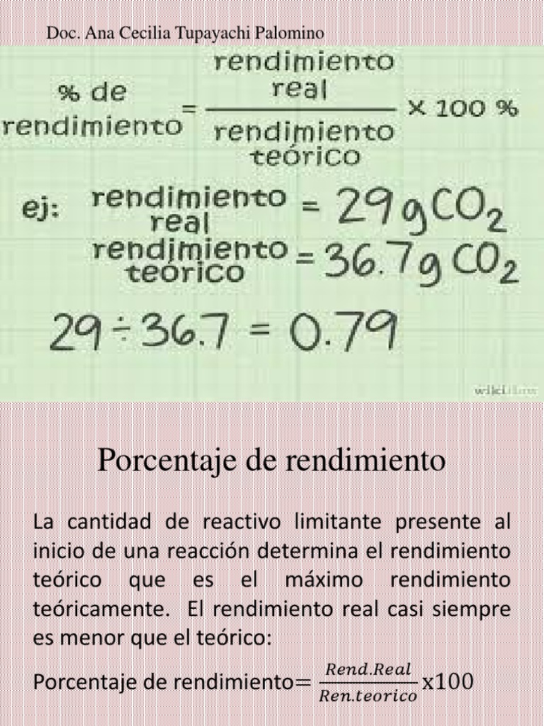 Porcentaje de Rendimiento | PDF