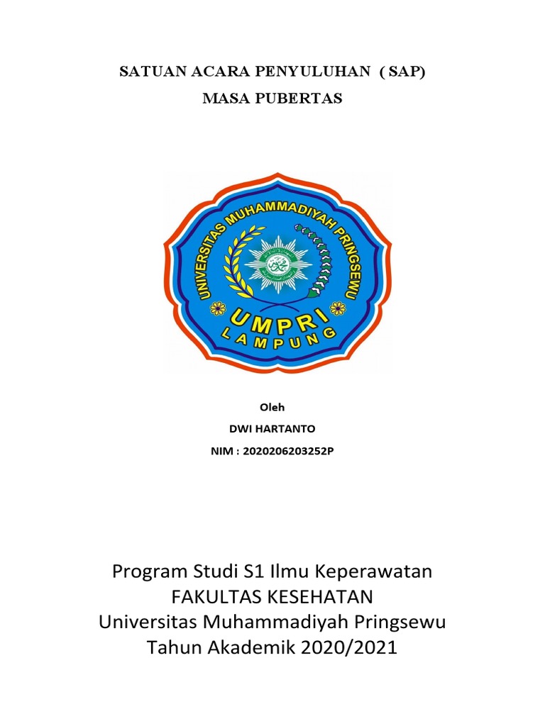 SATUAN ACARA PENYULUHAN Pubertas | PDF