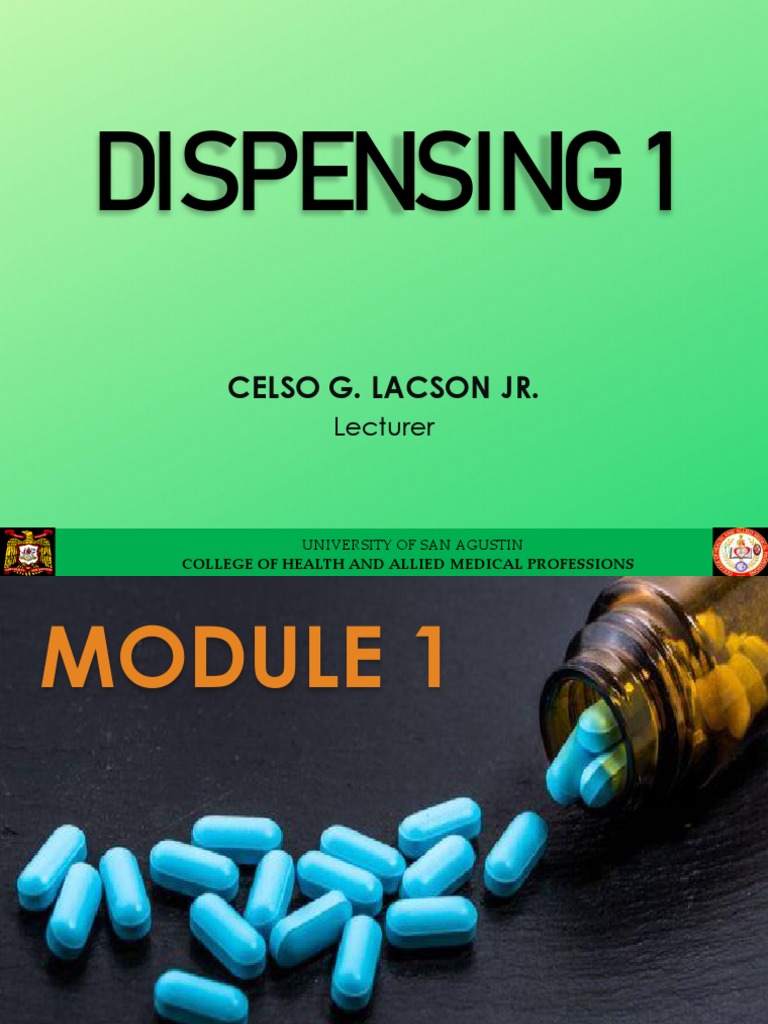 DISPENSING 1 - Module 1 | Download Free PDF | Pharmacy | Interpersonal ...