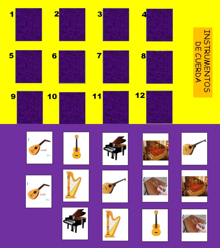 Memorama Instrumentos de Cuerda | PDF