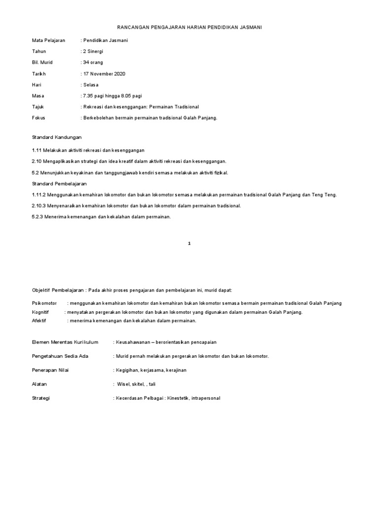 RPH M9 - Galah Panjang | PDF