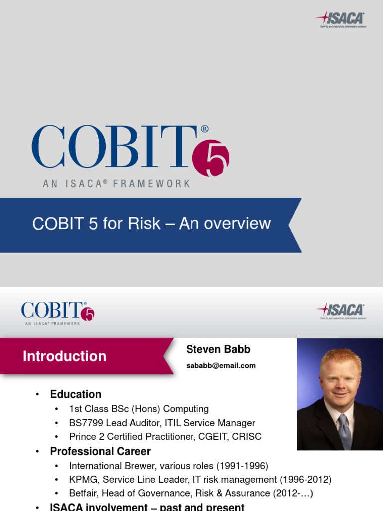 Cobit 5 For Risk - Overview - Isaca Luxembourg Chapter December 2013 ...