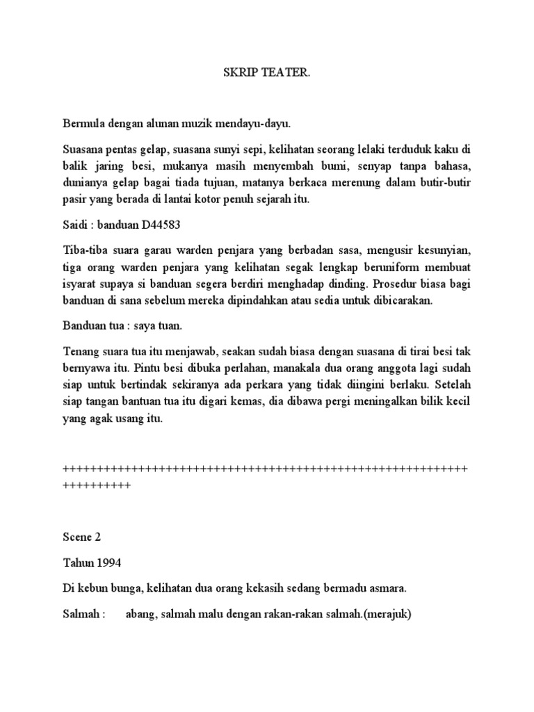 SKRIP TEATER Edit | PDF