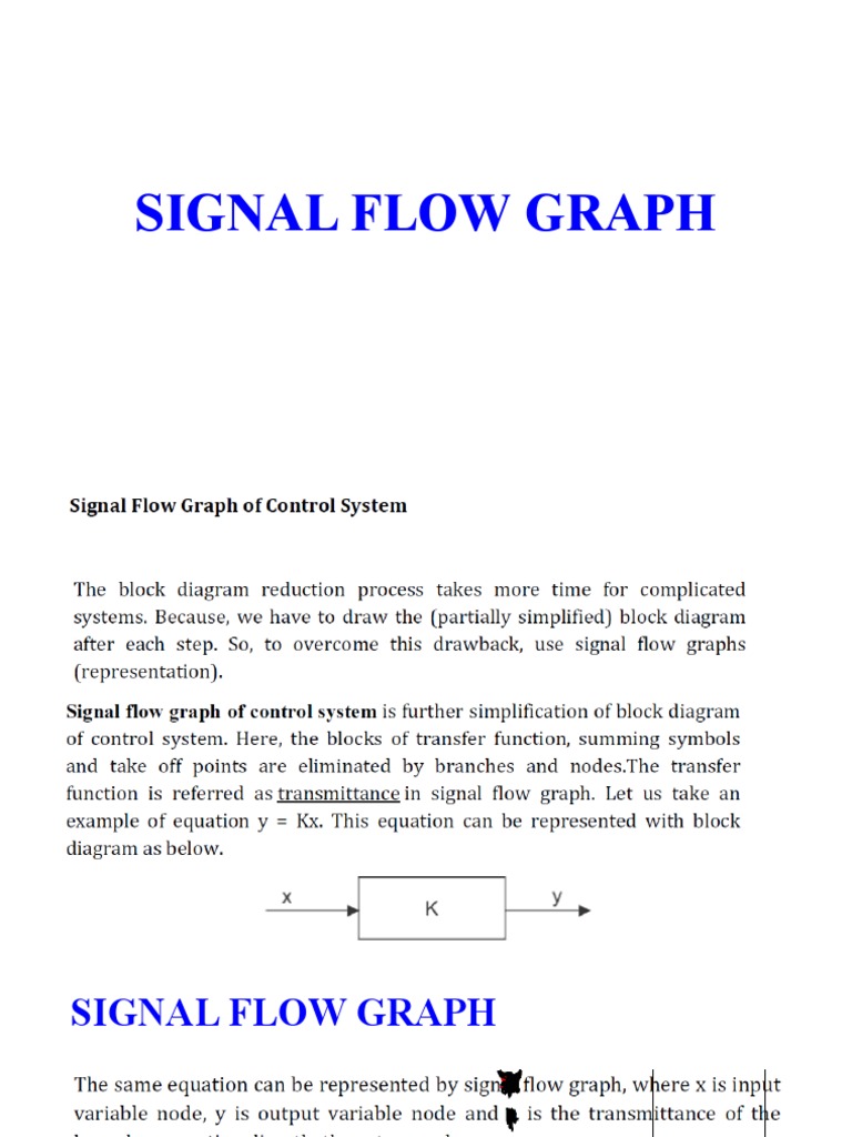 Signal Flow Graphs and Transfer Functions | PDF