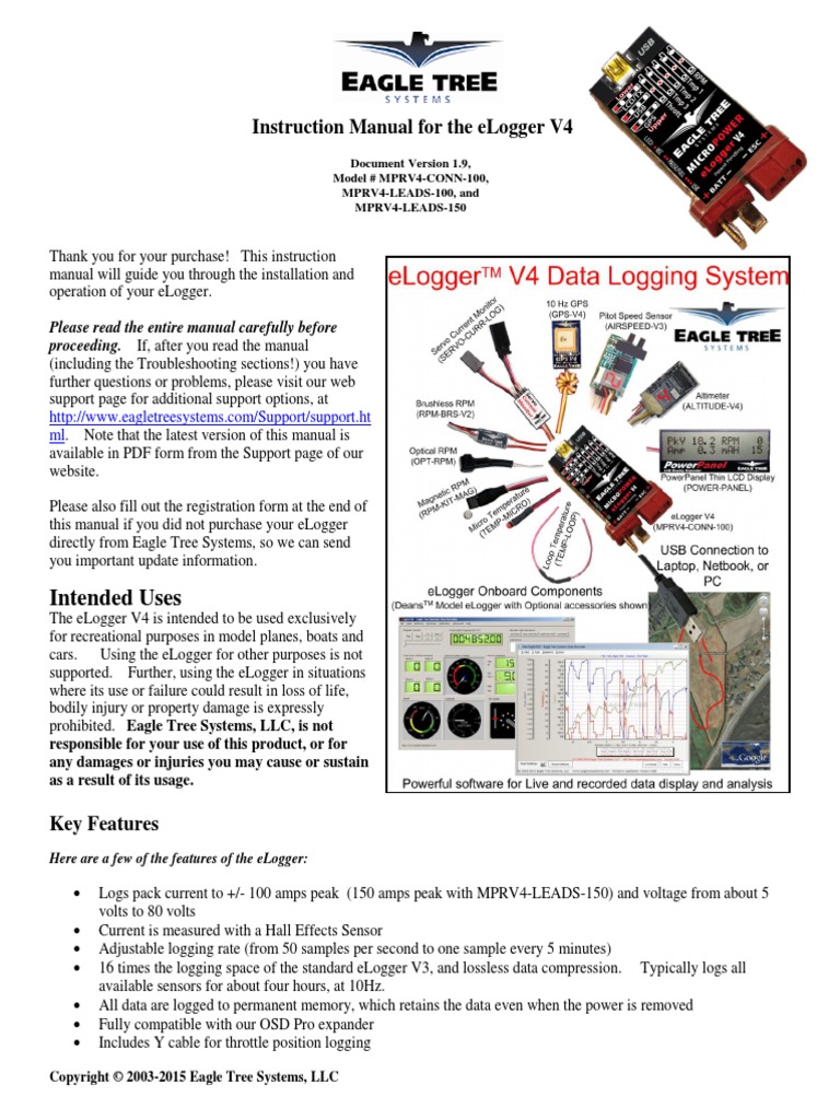 Elogger V4 Instruction Manual PDF | PDF | Adhesive | Microsoft Windows