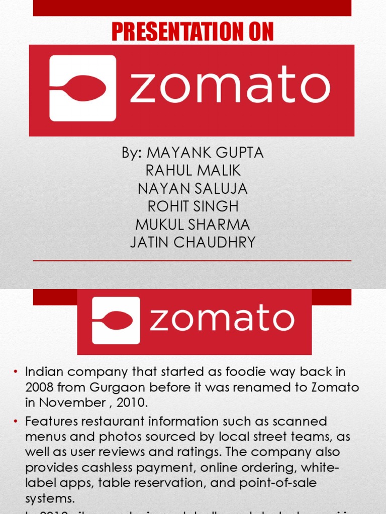 Zomato PDF | PDF | Business | Computing