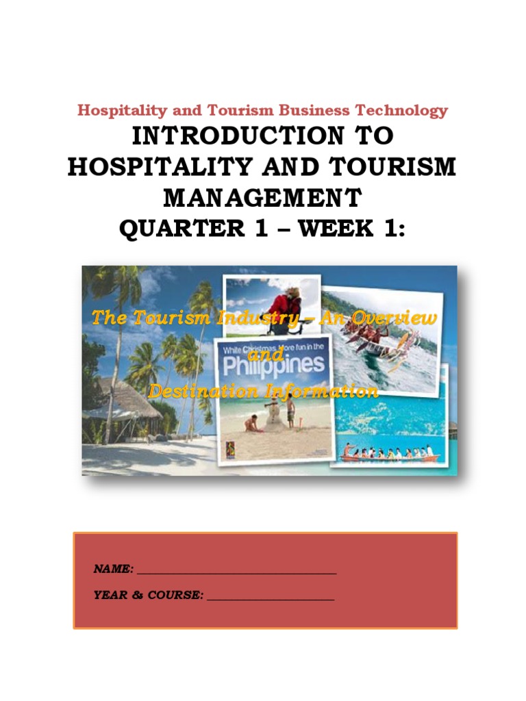 WEEK 1, WEEK 2, and WEEK 3 - INTRODUCTION TO HOSPITALITY AND TOURISM ...