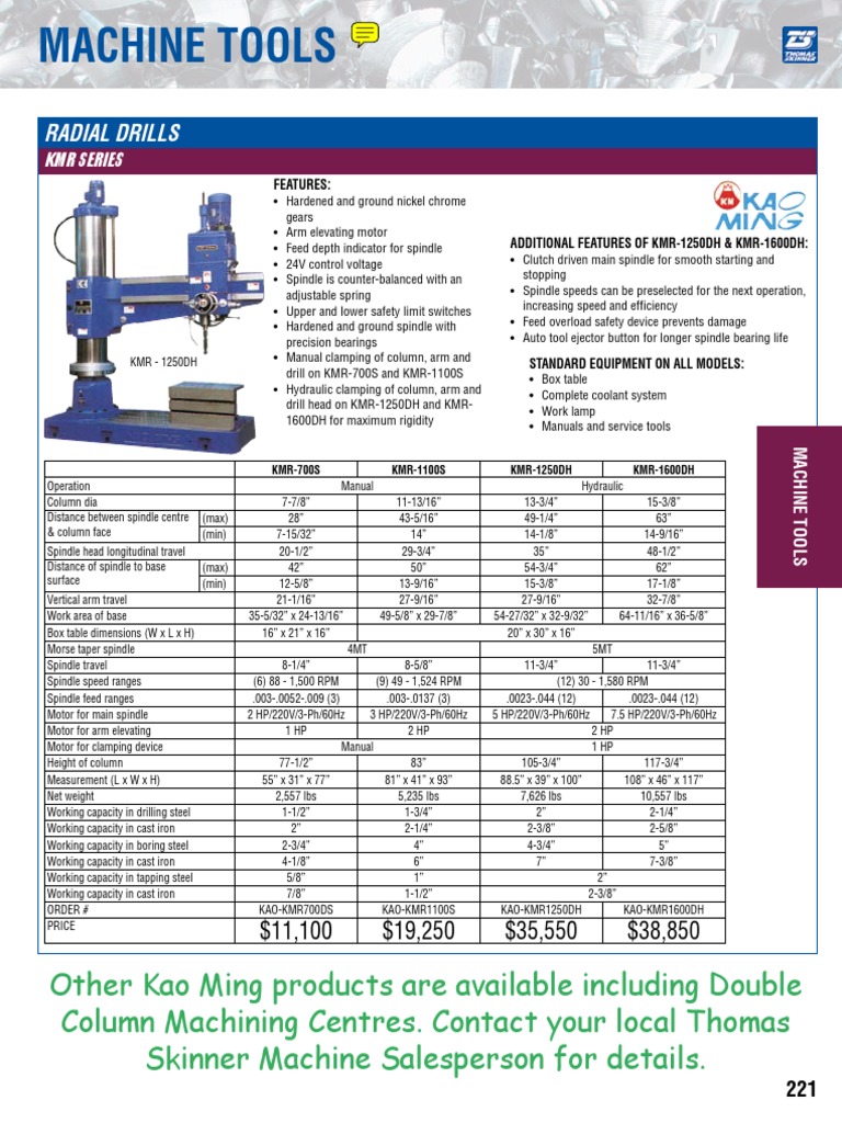 Other Kao Ming Products Are Available Including Double Column Machining ...