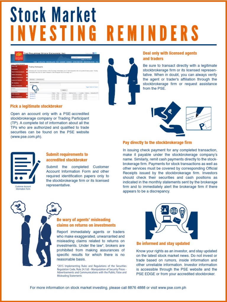 Stock Investing Poster Final 0410 | PDF | Stockbroker | Broker