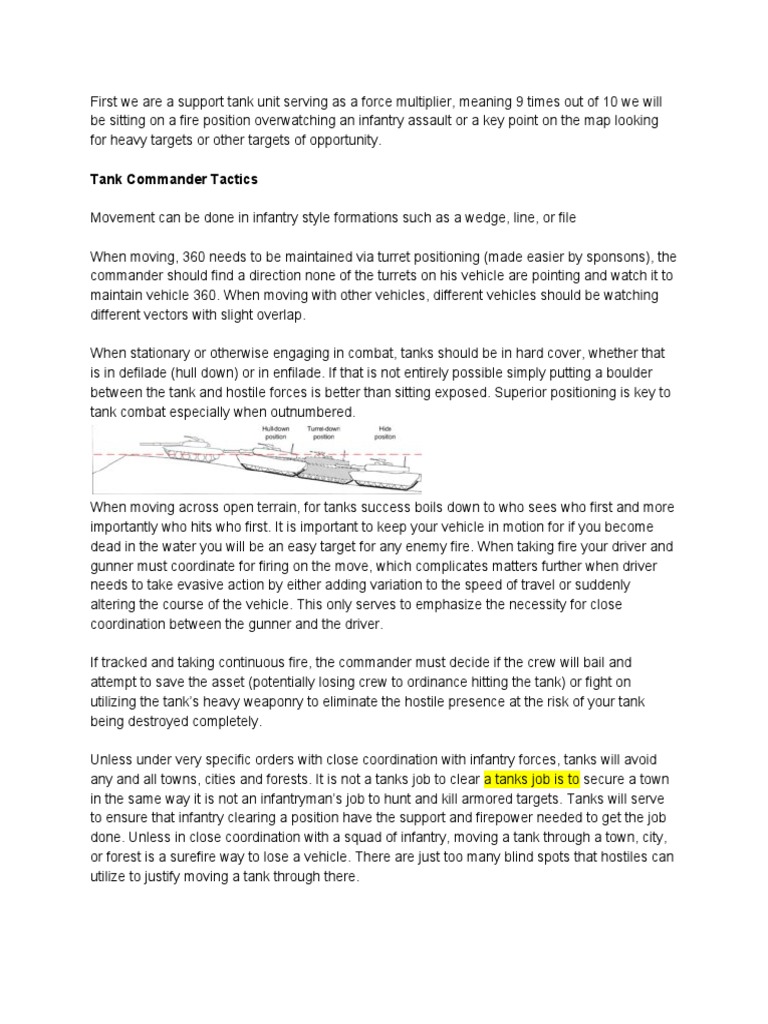 Tank Tactics Write Up | Download Free PDF | Tanks | Infantry