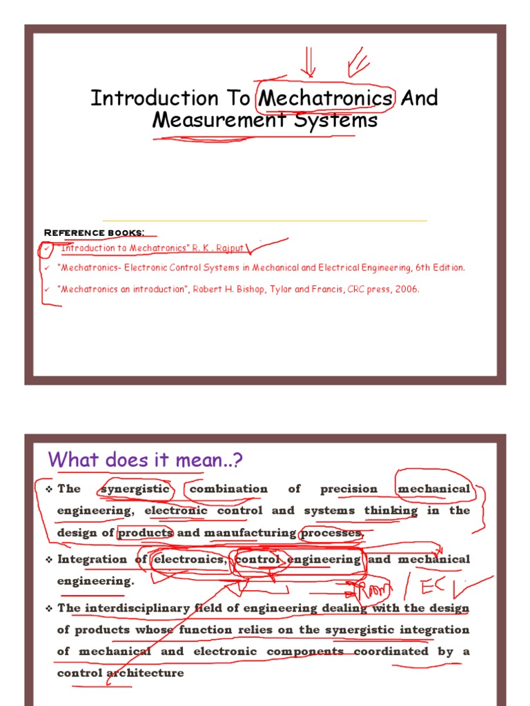 Unit - 1 - Basic Concept of Mechatronics - Stu | PDF | Control Theory ...