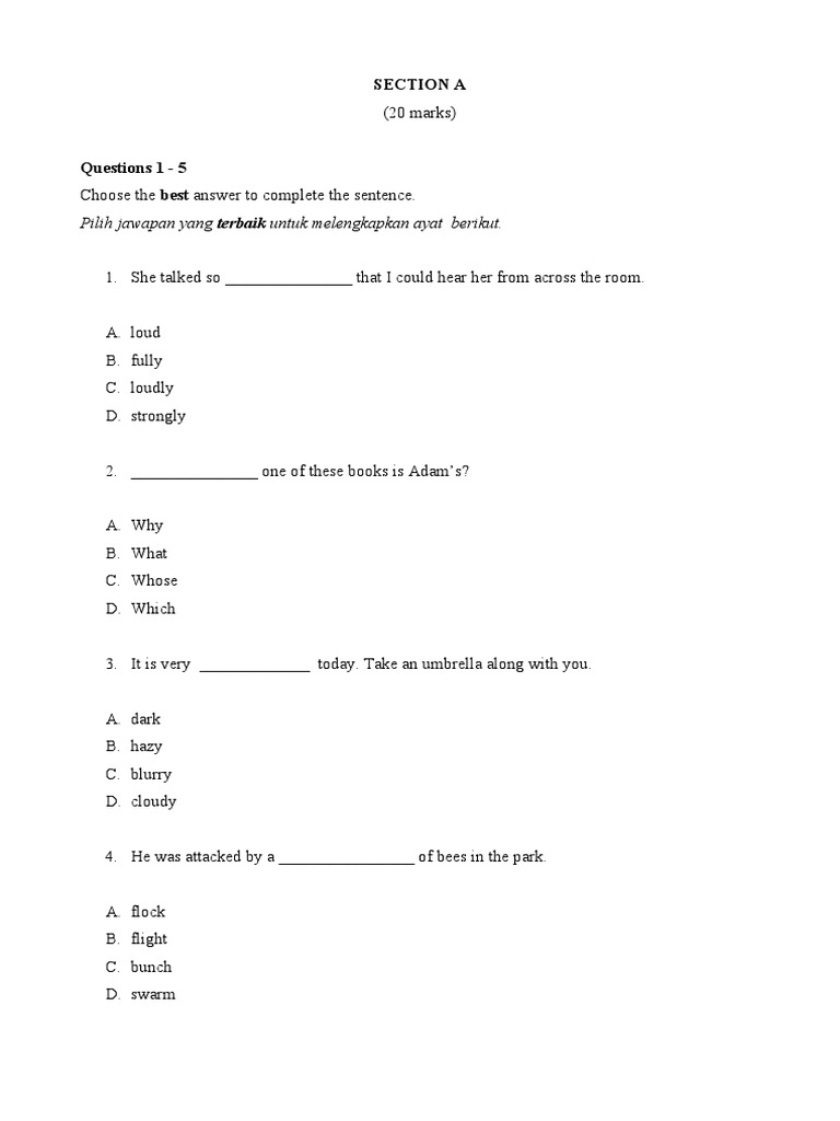 English P6 Final 2020 p1 | PDF | Organisms | Nature