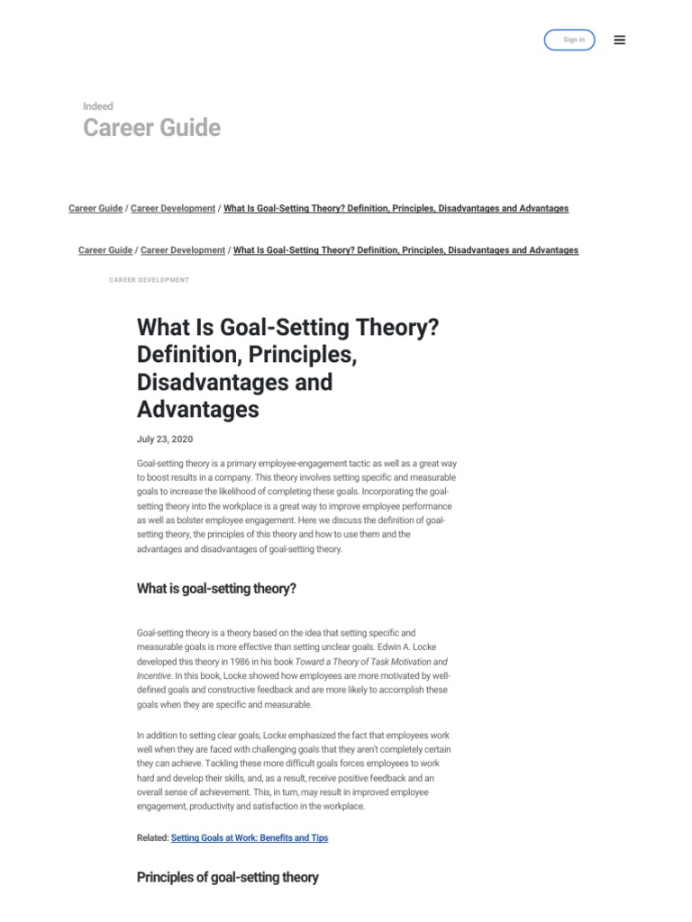 What Is Goal-Setting Theory - Definition, Principles, Disadvantages and ...