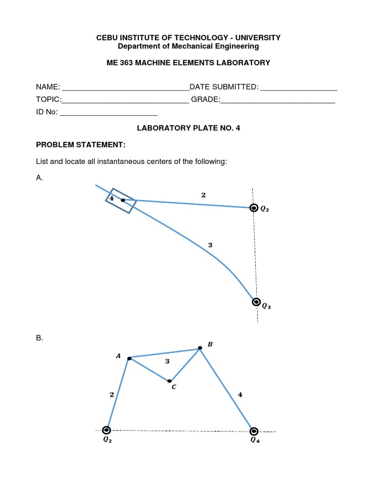 Cebu Institute of Technology - University Department of Mechanical Engineering Me 363 Machine ...