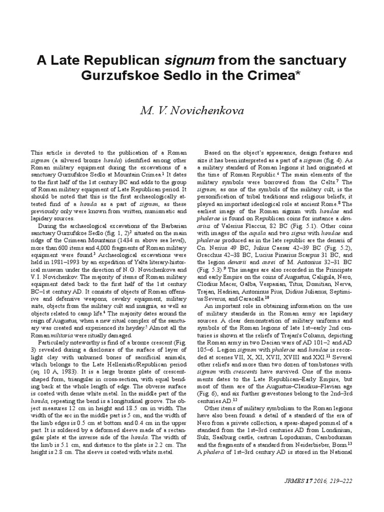 Republican Signum PDF | PDF | Roman Legion | Roman Empire
