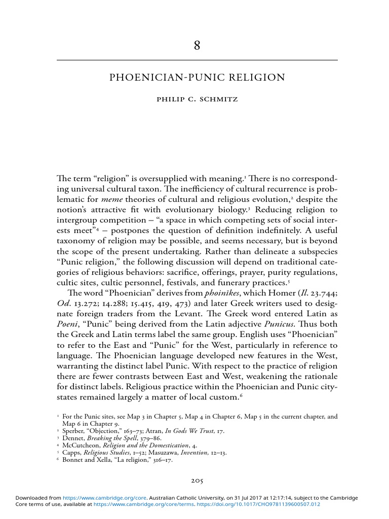 Punic Religion | PDF | Carthage | Phoenicia