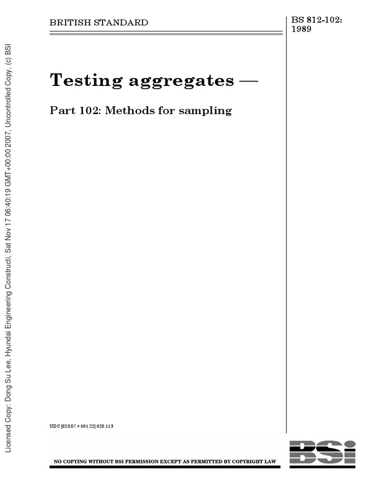 BS 812-102 PDF | PDF | Concrete | Cement