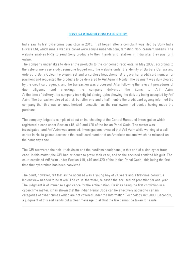 Case Study Computer | PDF | Cybercrime | Cyberspace