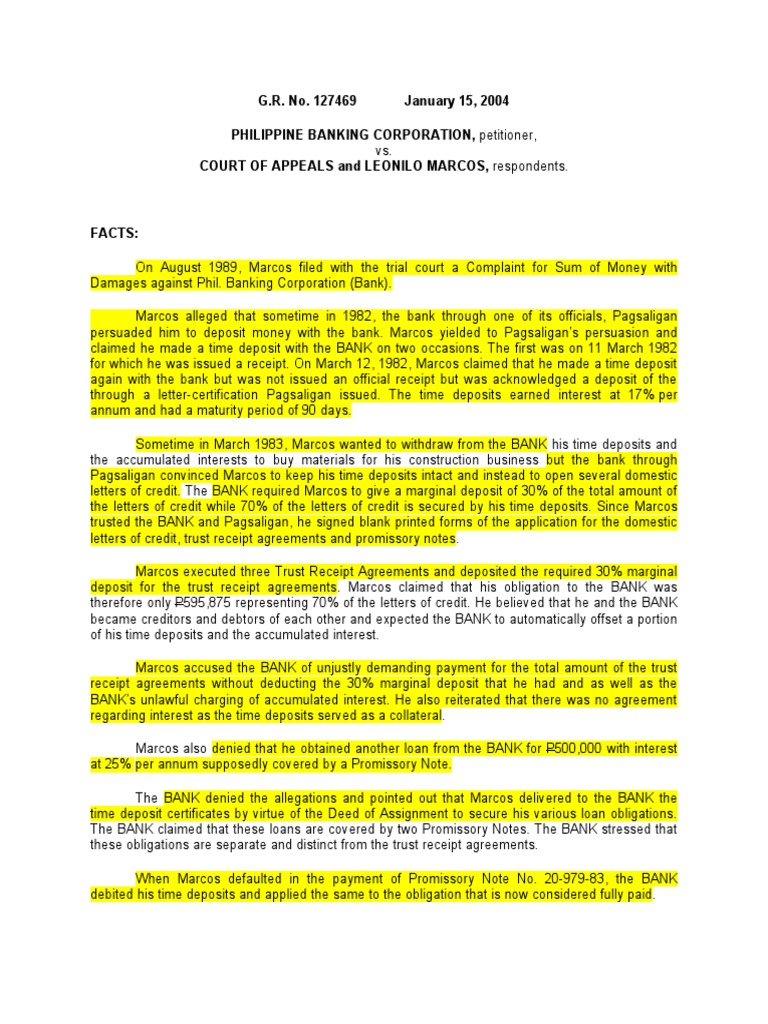 Bank not liable for third party withdrawal claim | PDF | Banks | Fiduciary