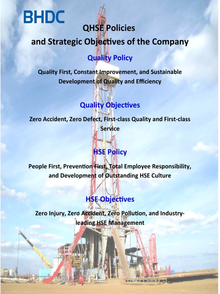 QHSE Policies and Strategic Objectives of The Company: Quality Policy | PDF