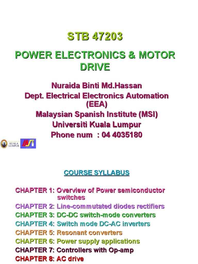 Power Electronics & Motor Drive | PDF | Field Effect Transistor ...