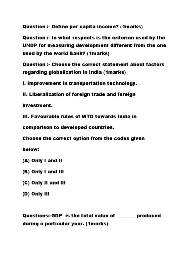 Class 10th Economics | PDF | Globalization | International Trade