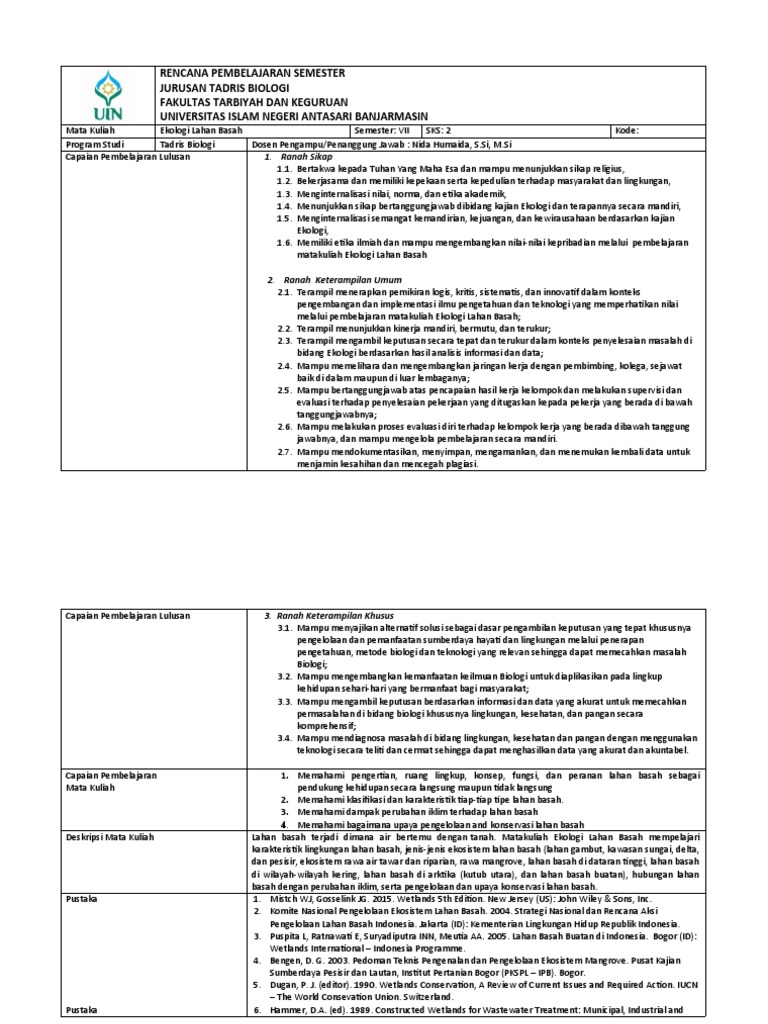 Lampiran Format RPS | PDF